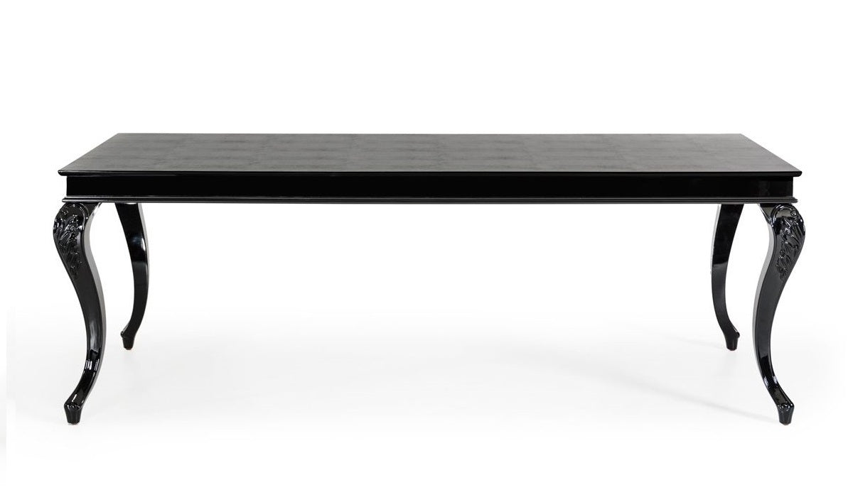 AX Sovereign Black Crocodile Dining Table with Black Gloss Legs ...