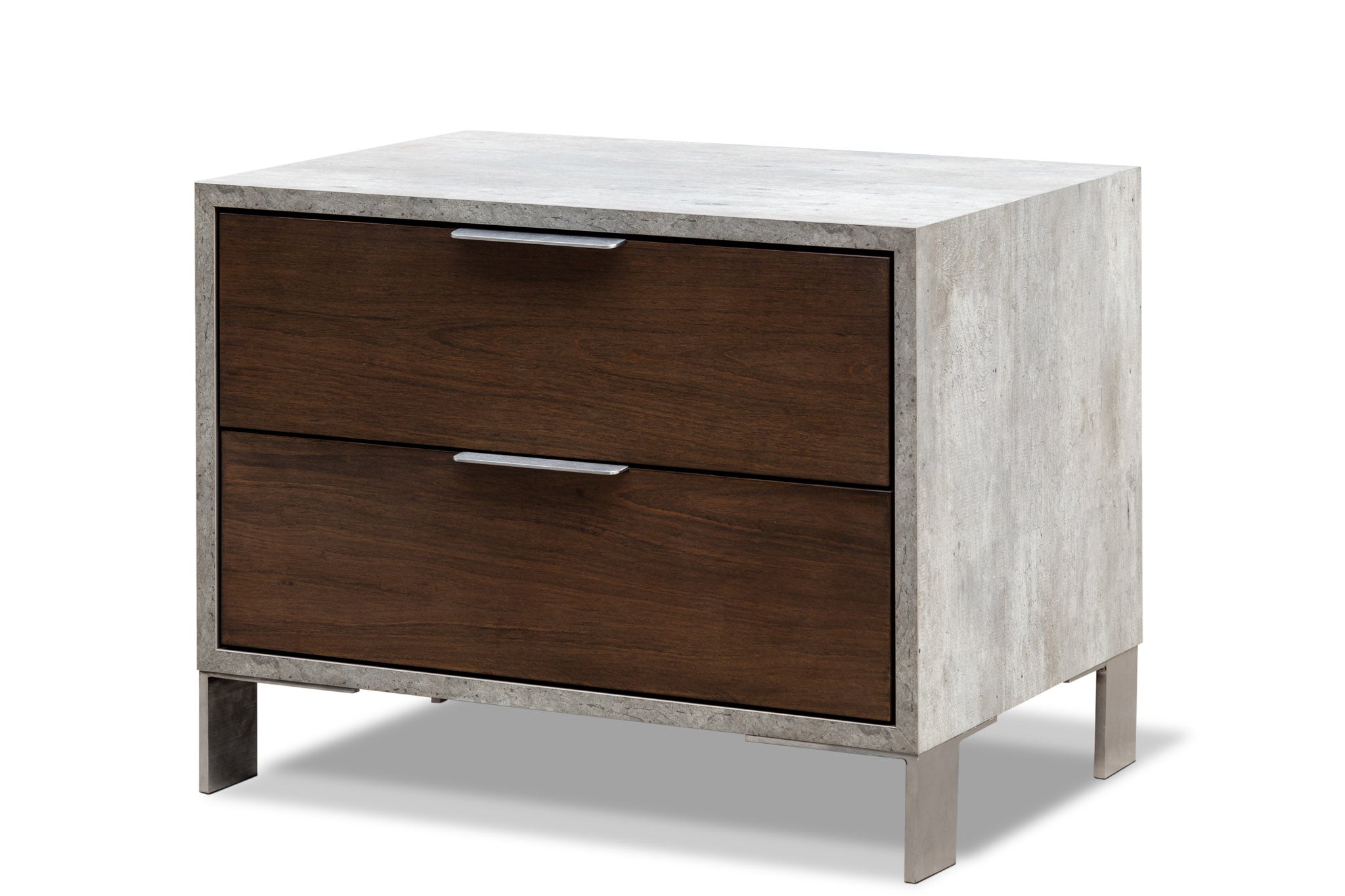 Queen Nova Domus Conner Modern Dark Walnut and Concrete Bedroom Set ...