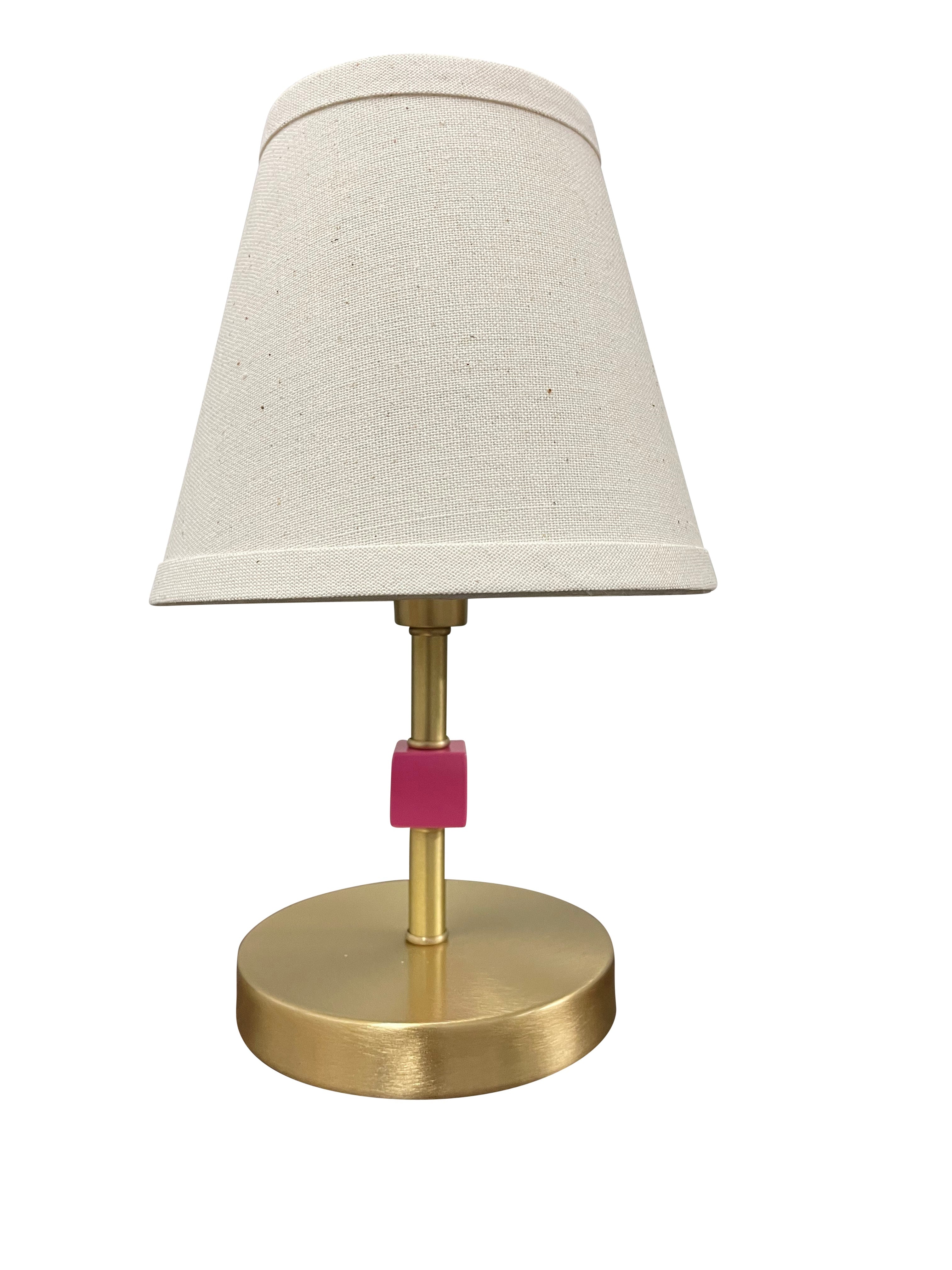 House of Troy Bryson Mini satin brass/orchid accent lamp – LoftModern