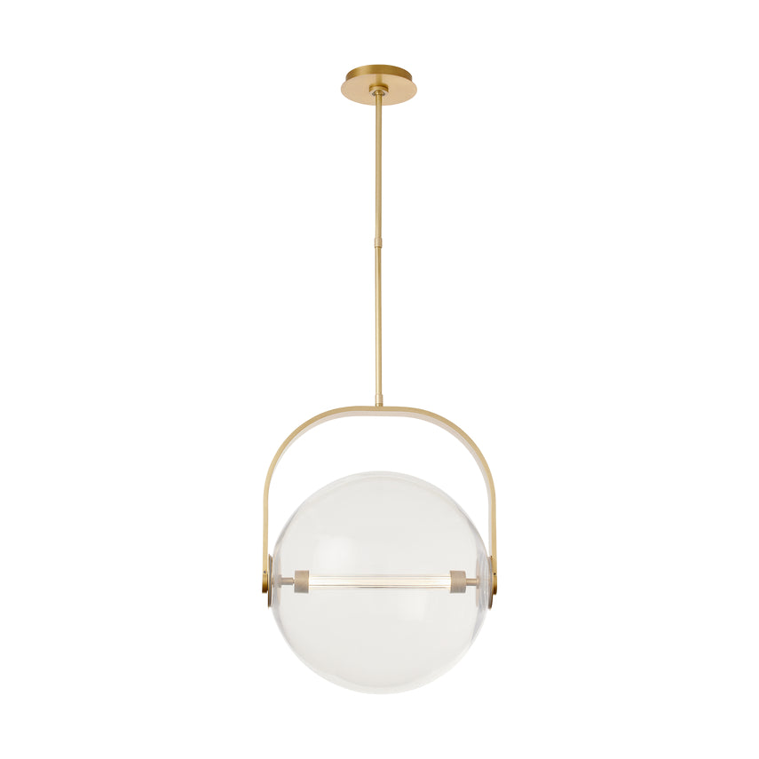 Visual Comfort Fues Pendant 17.7" – Hand-Blown Glass and Brass LED ...