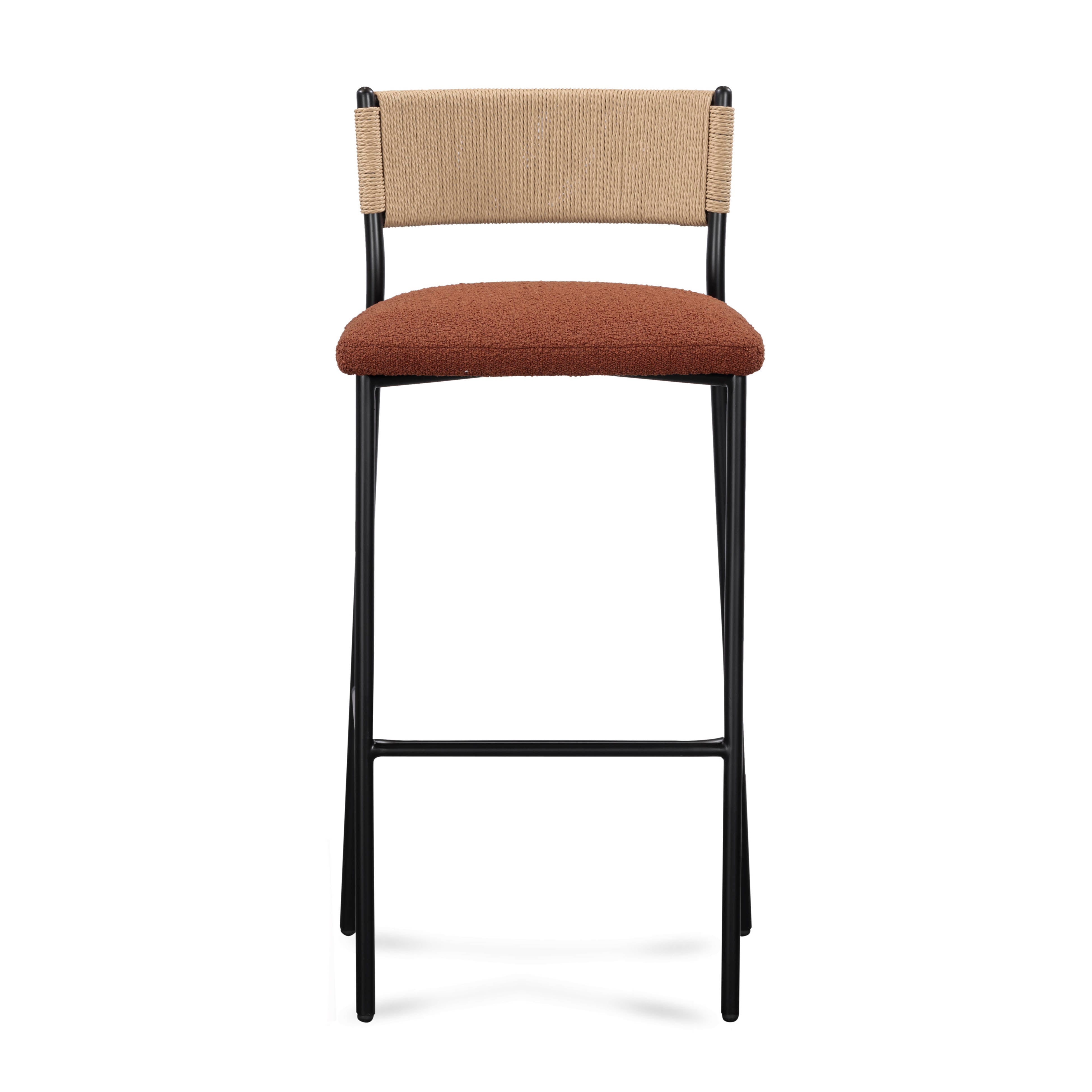 TOV Celine Performance Boucle Stool Maroon Bar Height – LoftModern