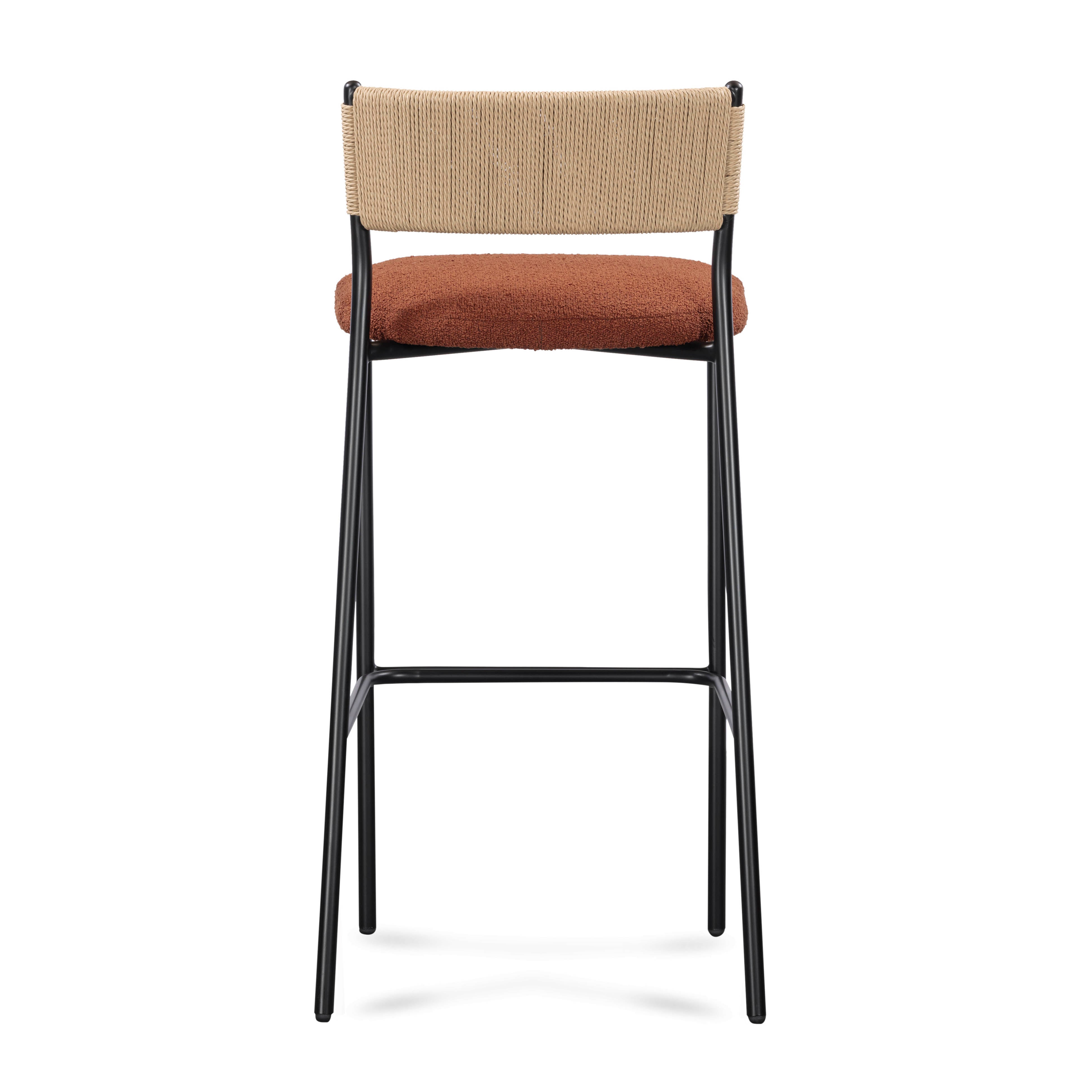 TOV Celine Performance Boucle Stool Maroon Bar Height – LoftModern