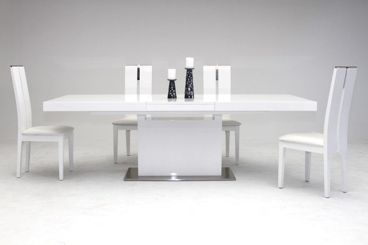 Zenith White Extendable Dining Table - LoftModern Exclusive
