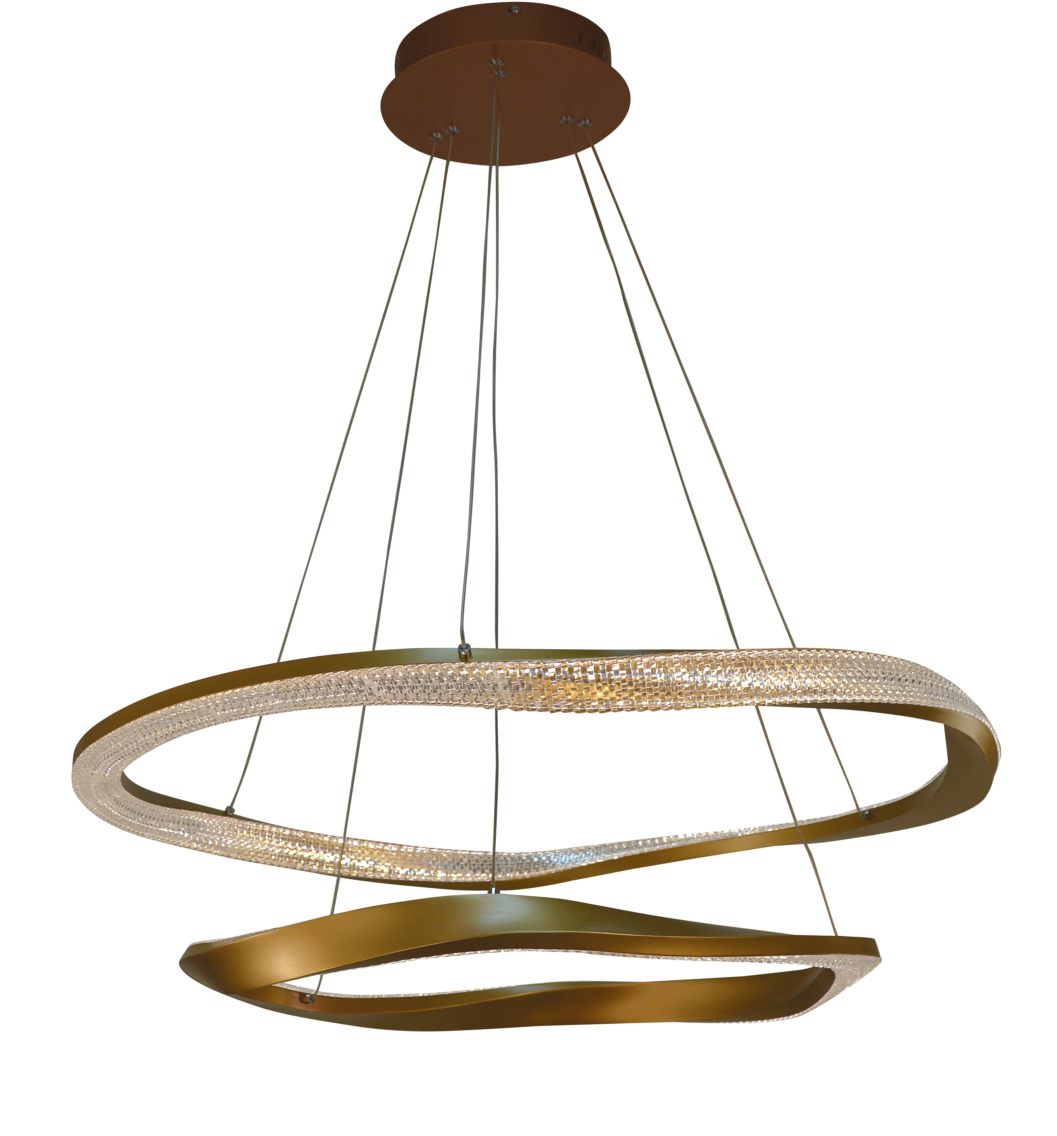 Thumprints Oakley Brushed Gold Dining Chandelier T1068 | LoftModern