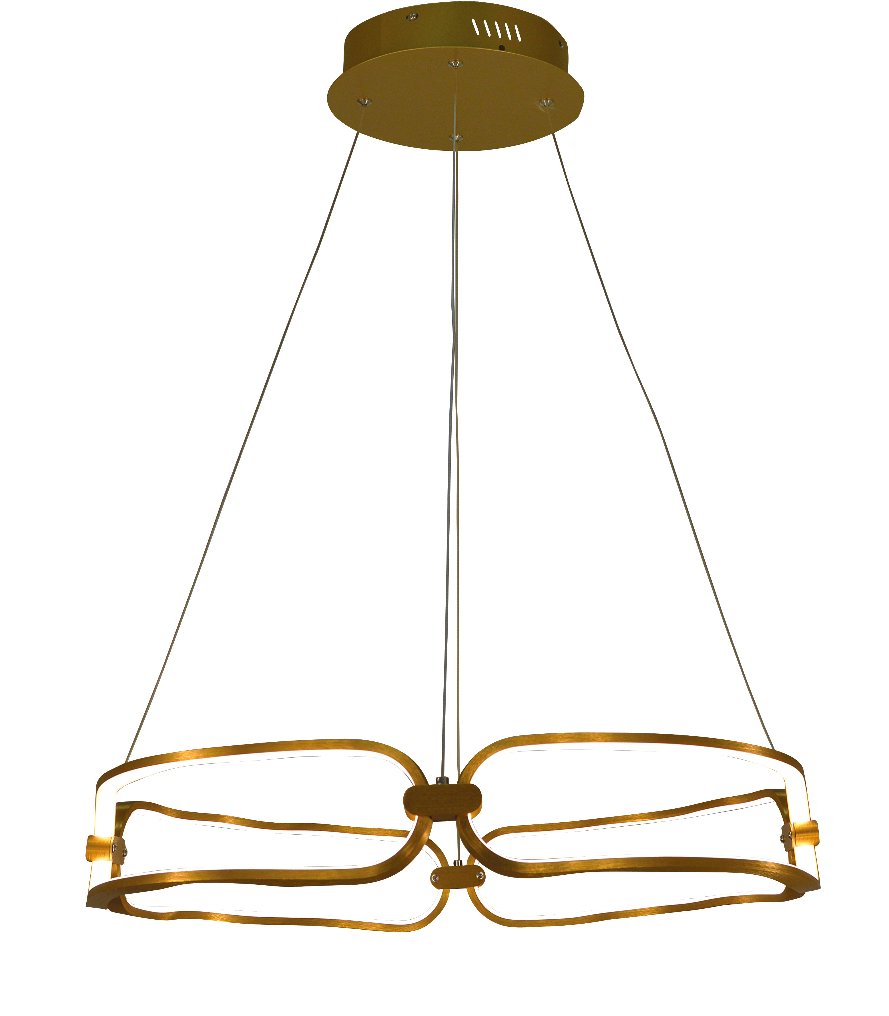 Thumprints Luka Brushed Gold Dining Chandelier T1072 | LoftModern